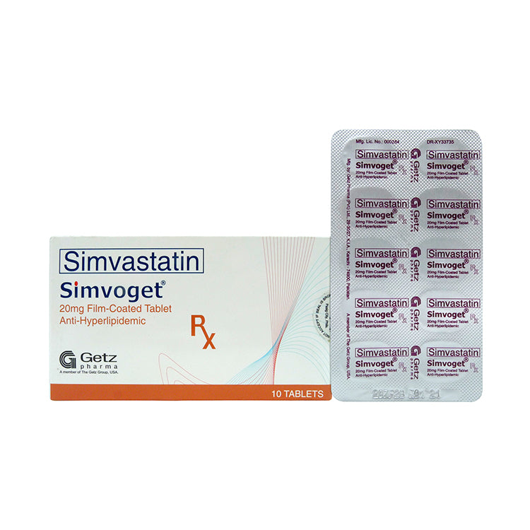 SIMVOGET Simvastatin 20mg Film-Coated Tablet 1's price in the ...
